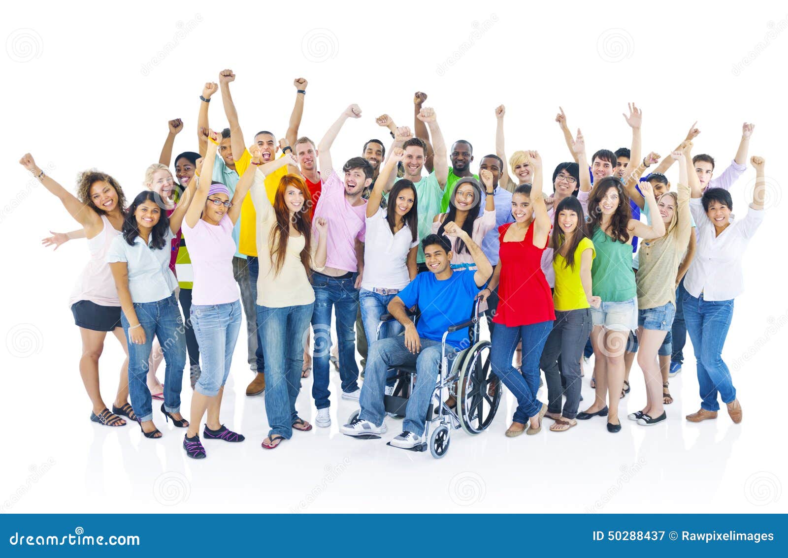 Large Group People Celebrating Enjoying Concept Stock Image - Image of ...