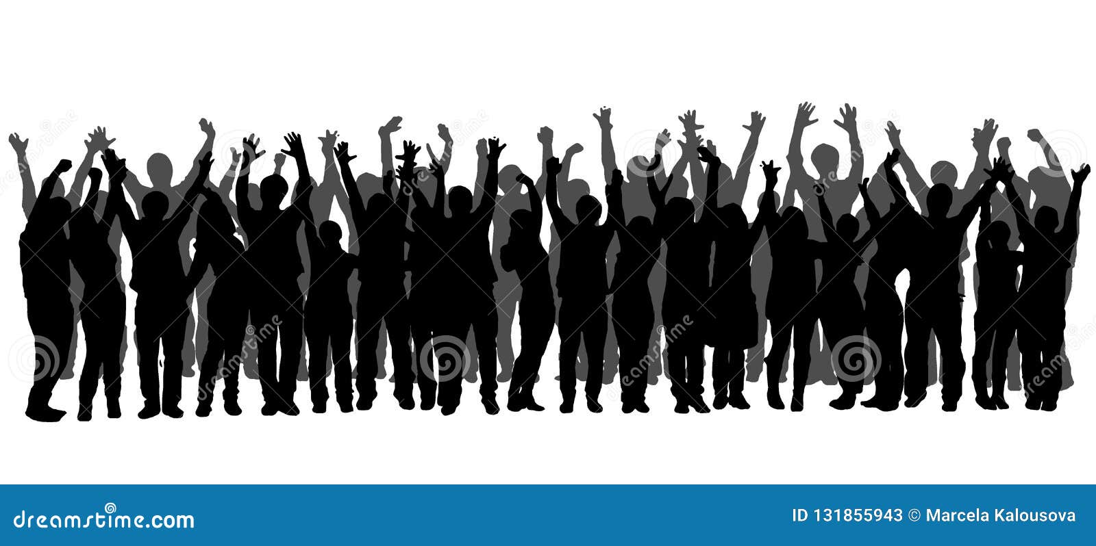 Large Group of People Celebrating. Vector Image Stock Vector ... Large Group of People Celebrating. Vector Image Stock Vector ...