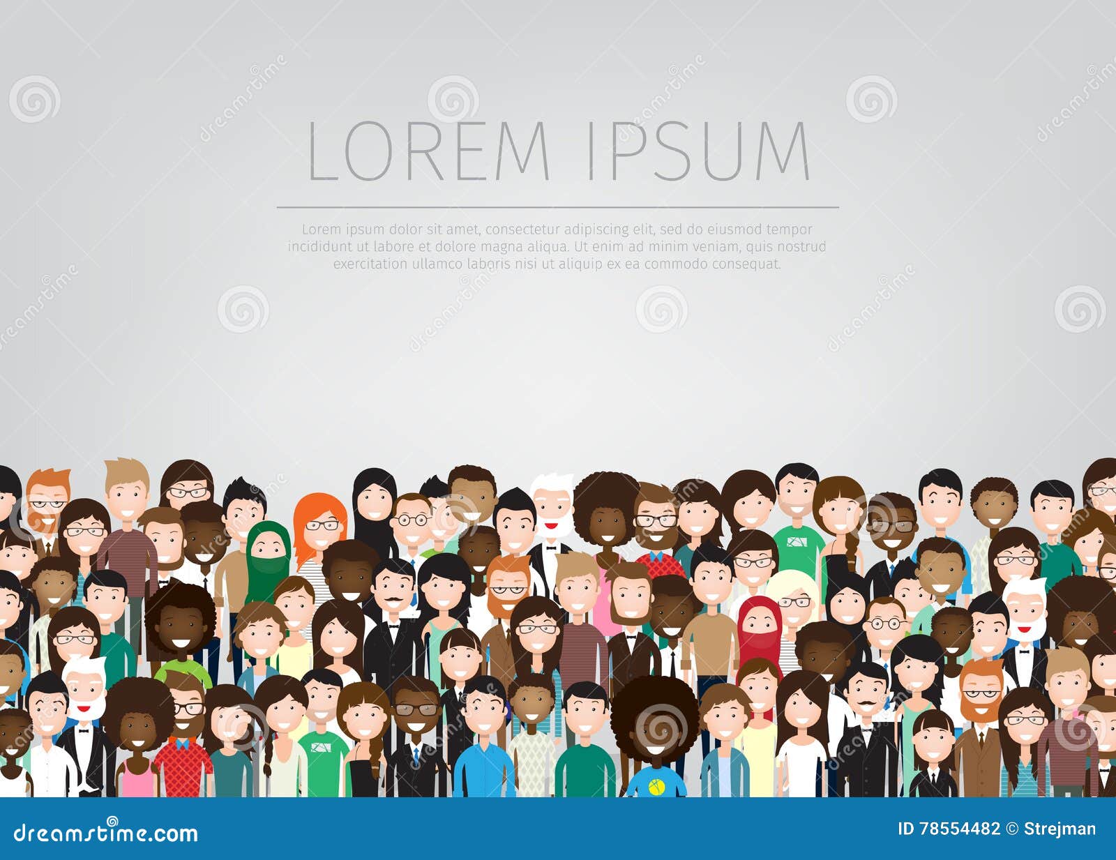 Large group of people stock vector. Illustration of target - 78554482