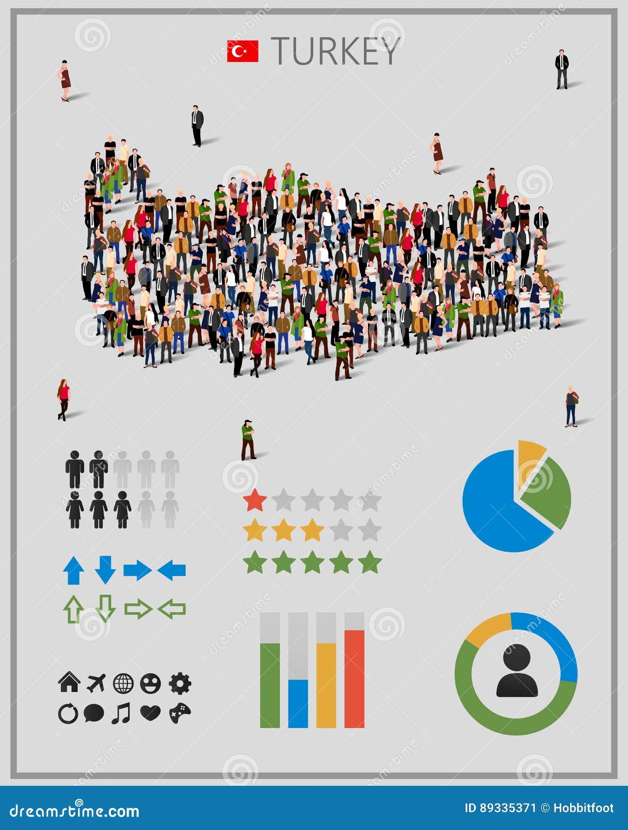 Turkey Map Infographics Vector Template With Regions And Pointer Marks ...