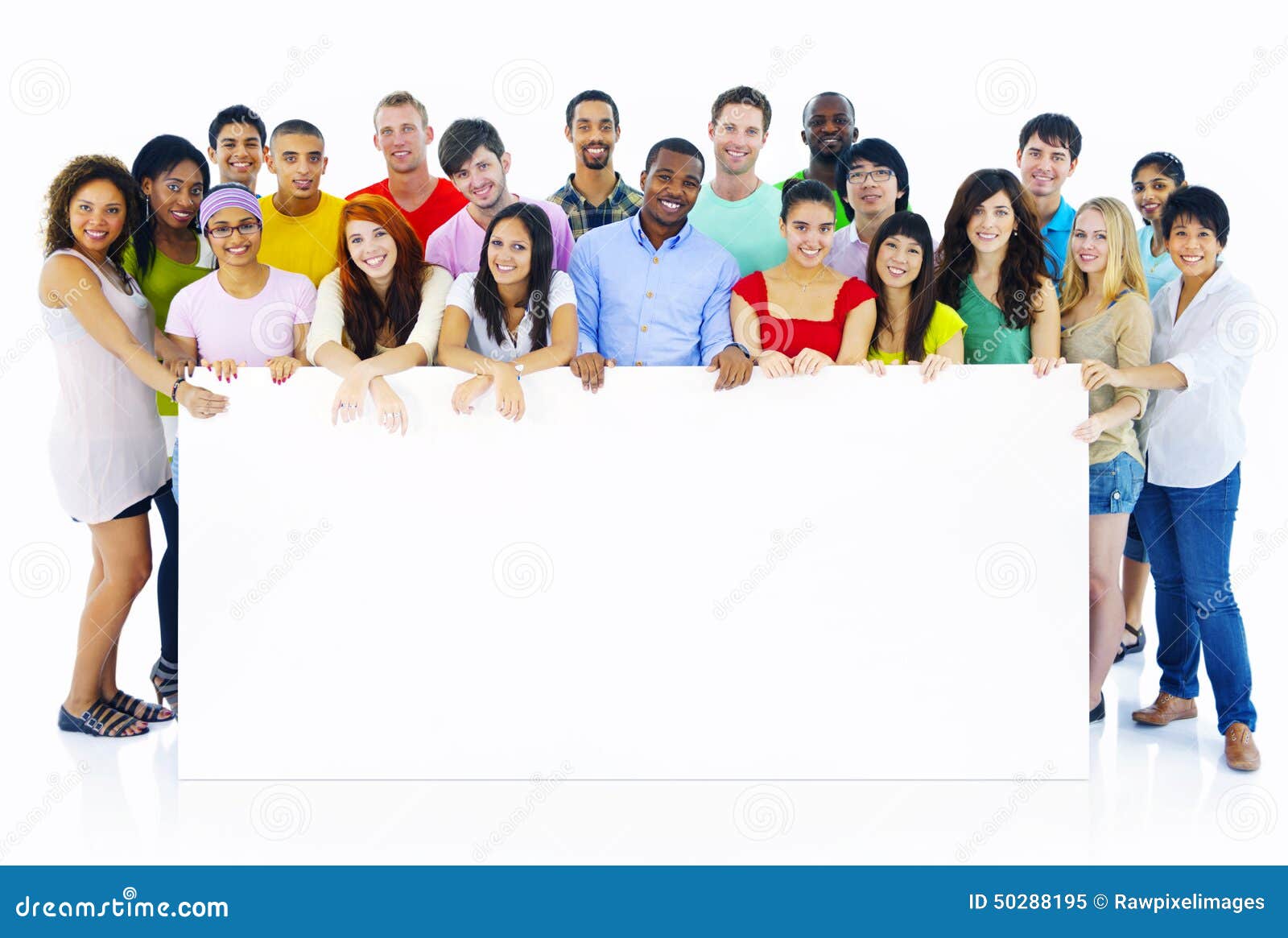 Large Group Of Businesspeople Standing Back Side Stock Image ...