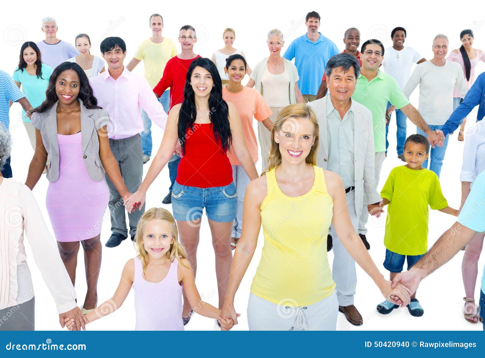 Large Group People Holding Hand Concept Stock Photo - Image of cheerful ...
