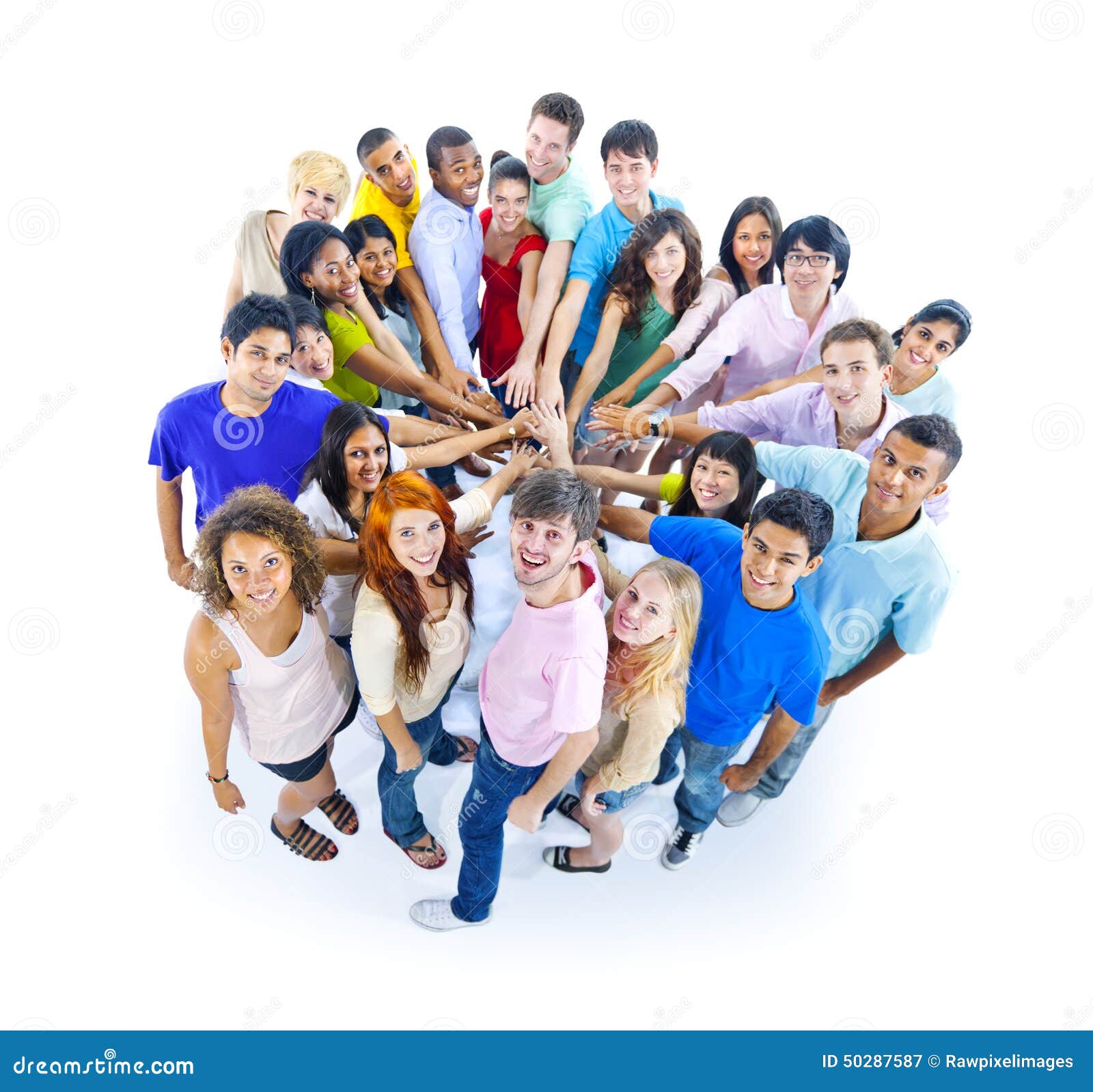 Large Group People Holding Hand Friendship Concept Stock Image - Image ...