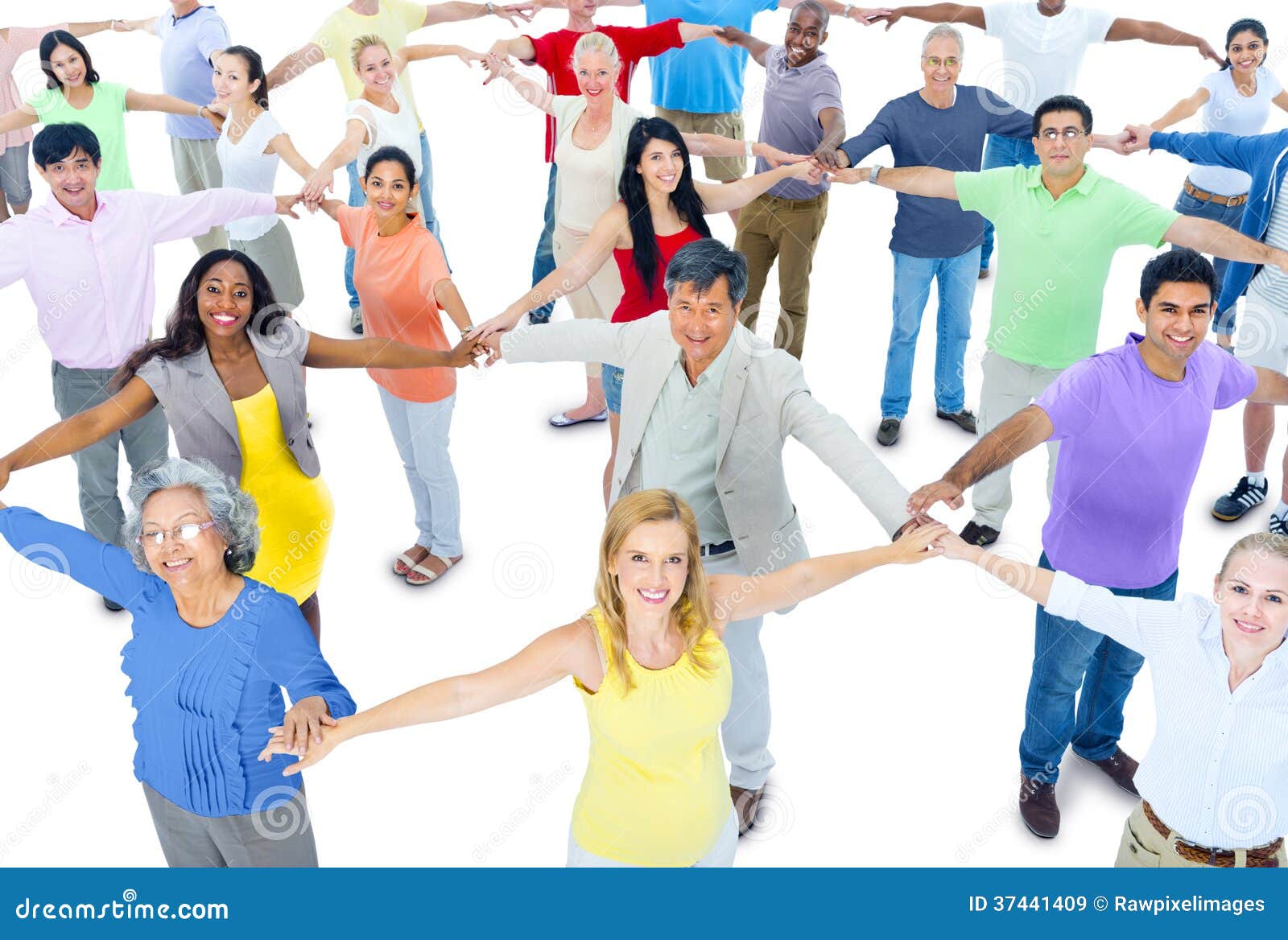 Large Group of People Holding Hand Stock Image - Image of large ...