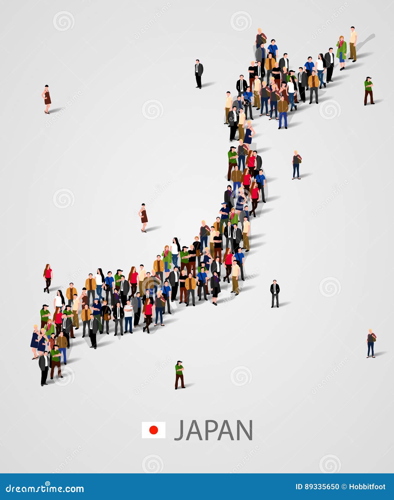 People Japan Map Vector Illustration | CartoonDealer.com #119831250