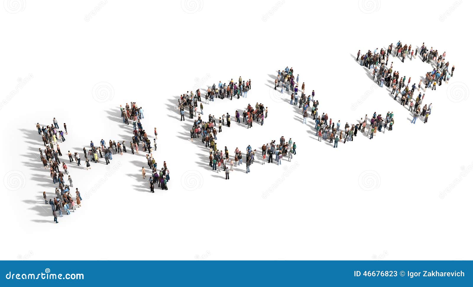 Large Group of People Need for Help. Stock Illustration - Illustration ...