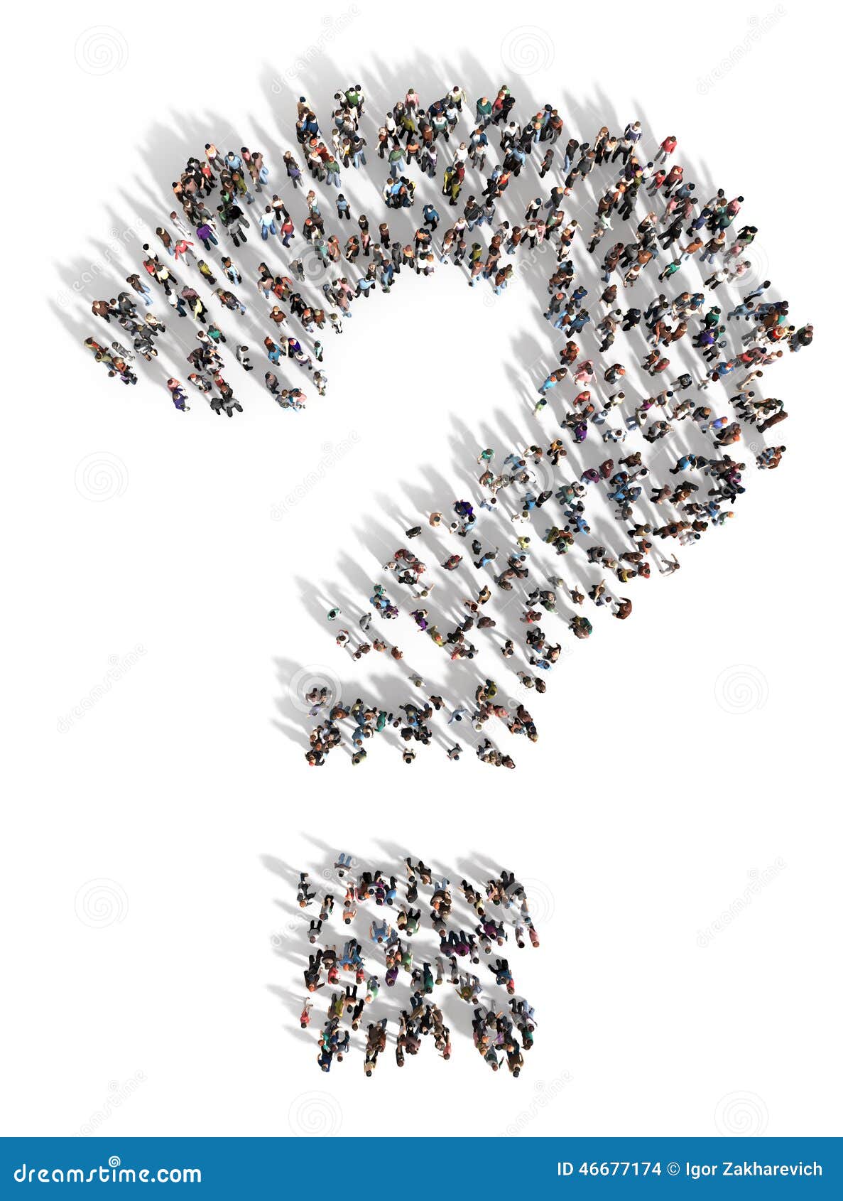 Large Group of People with Questions, Thinking Concept, or Quest Stock ...