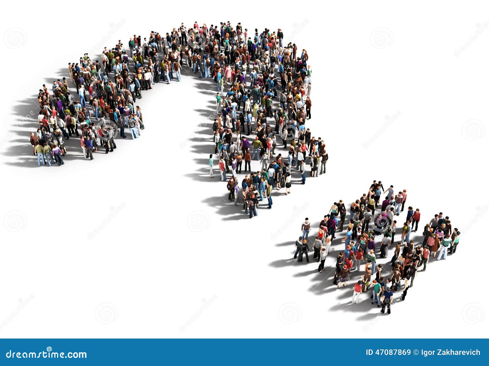 Large Group of People with Questions Stock Illustration - Illustration ...