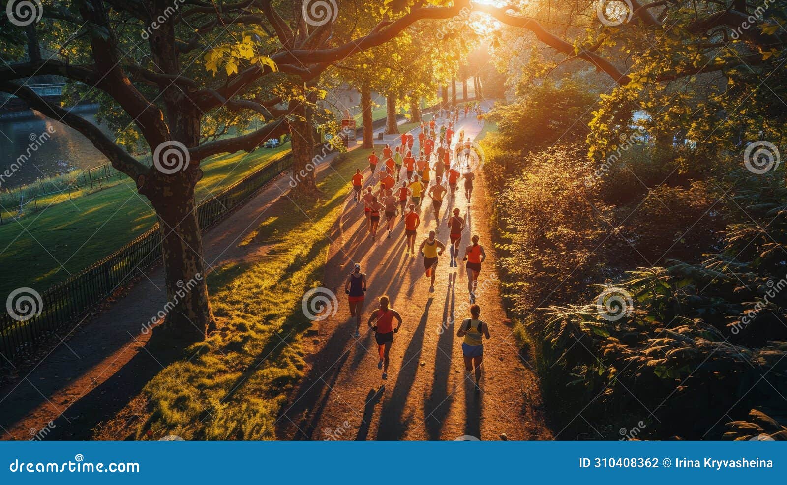 Large Group of People Running Down a Path Stock Photo - Image of fast ...