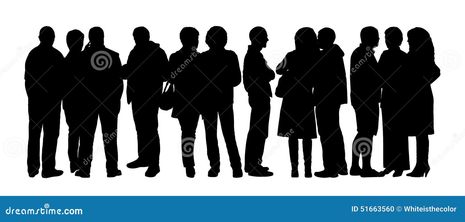 Group Of People Talking Silhouette