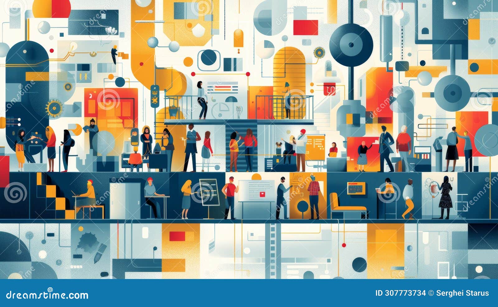 A Large Group of People Standing Around in a Room with Lots of ...