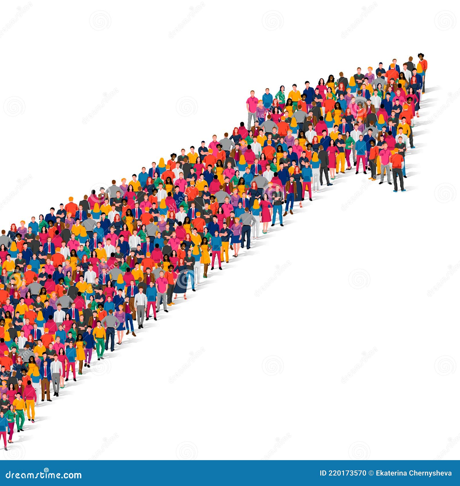 A Large Group of People are Standing in the Shape of a Large Arrow ... A Large Group of People are Standing in the Shape of a Large Arrow ...