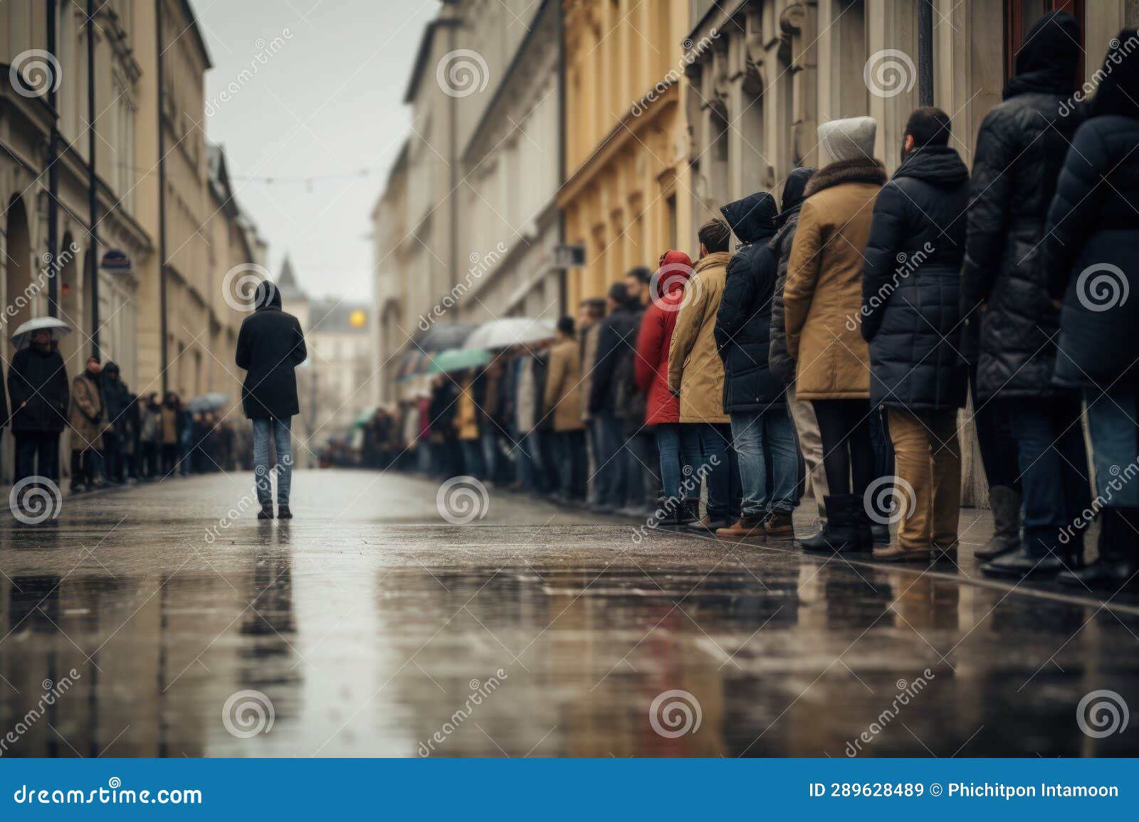 Large Group of People Waiting in Line - Generative AI Stock Image ... Large Group of People Waiting in Line - Generative AI Stock Image ...