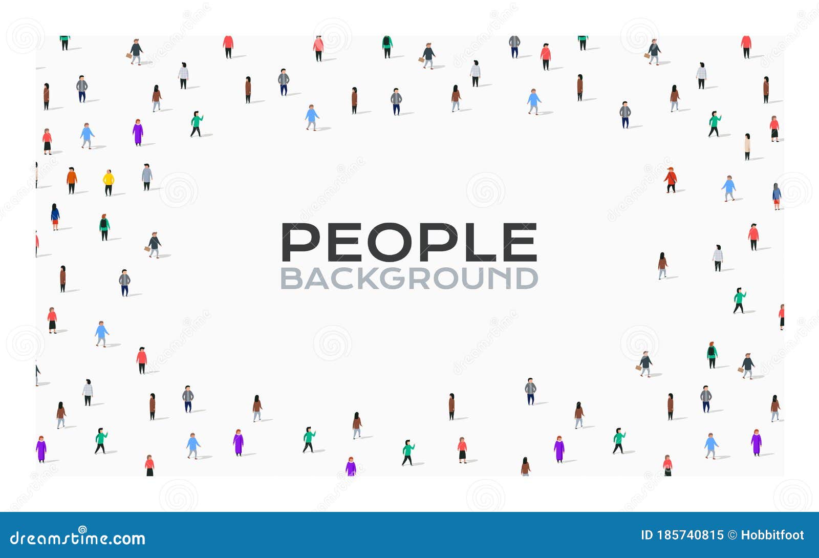 Large Group of People on White Background. People Communication Concept ...