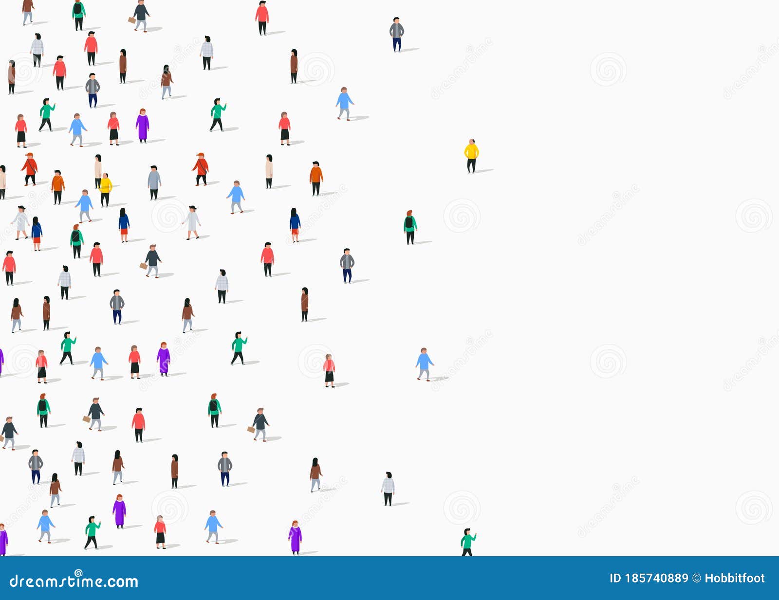 Large Group of People on White Background. People Communication Concept ...