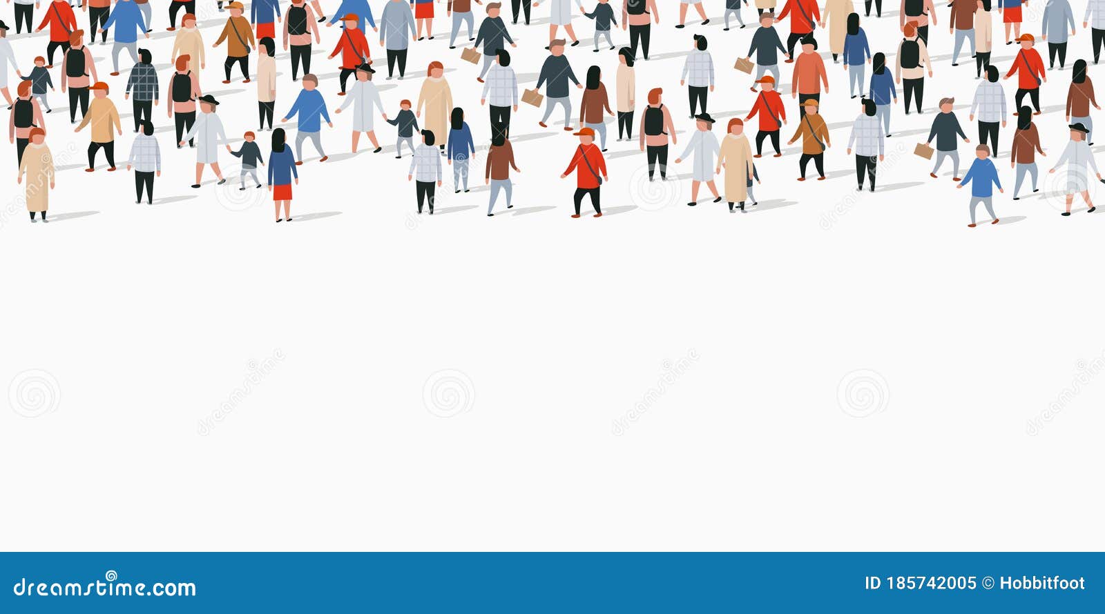 Large Group of People on White Background. People Communication Concept ...