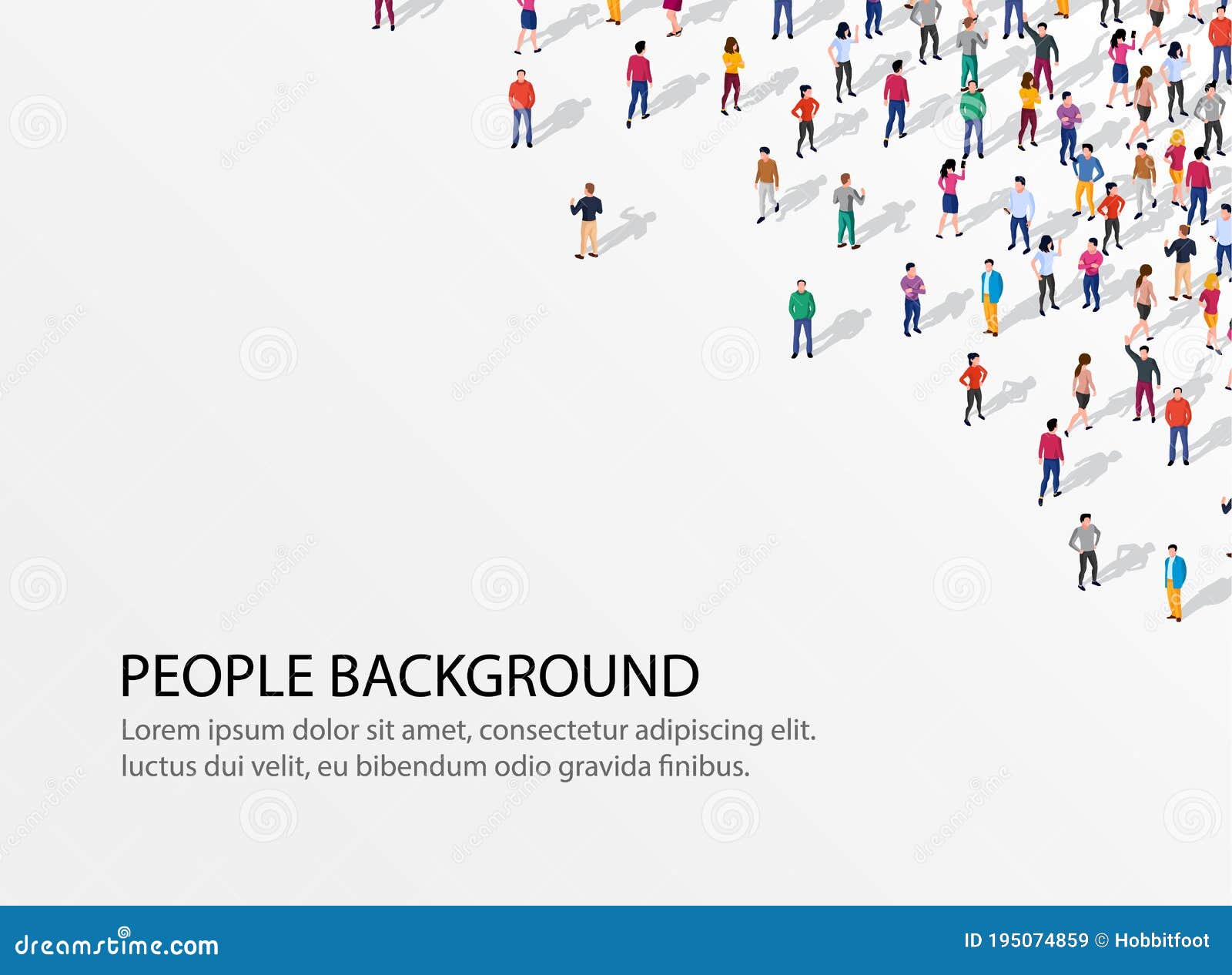 Large Group of People on White Background. People Communication Concept ...
