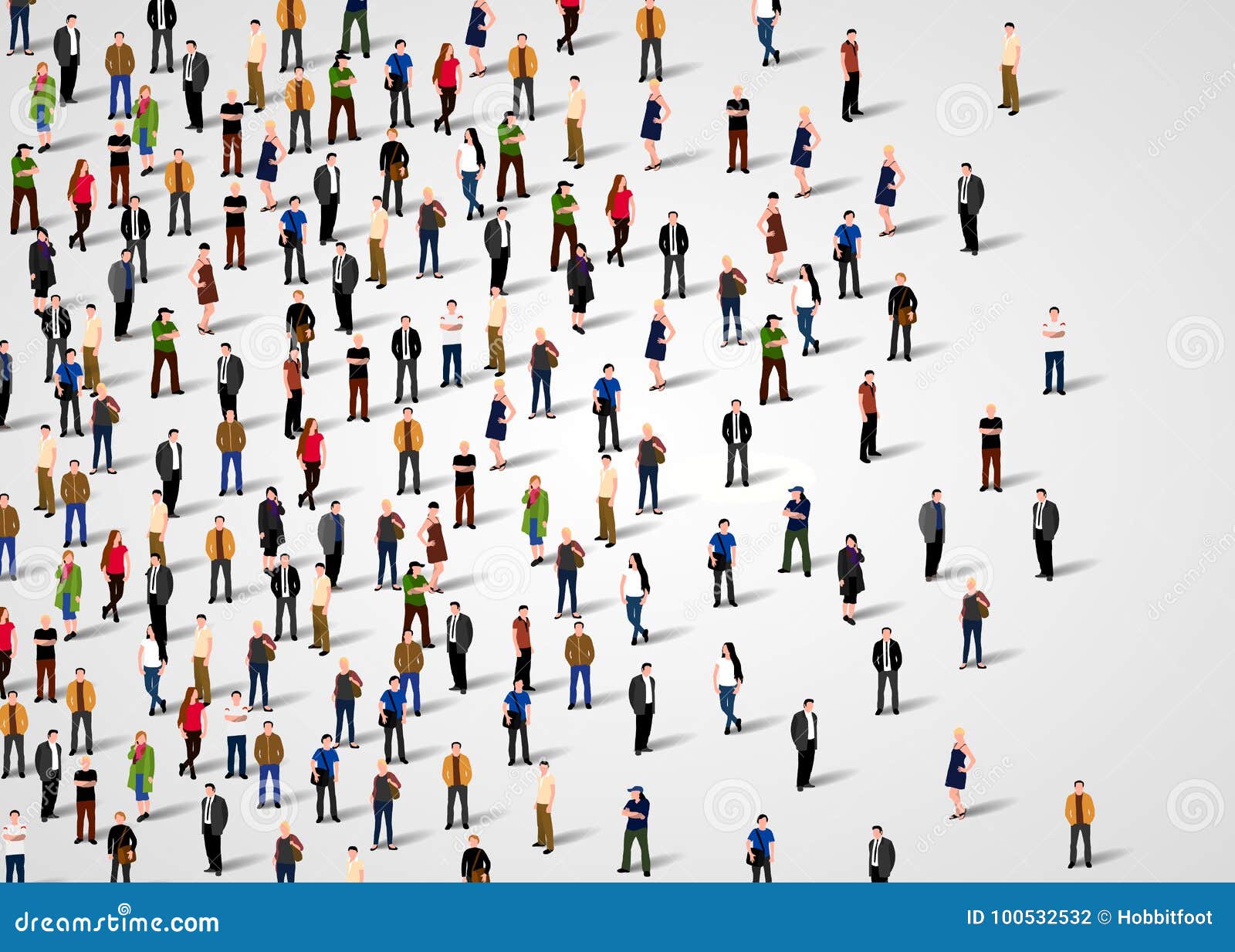 Large group of people. stock vector. Illustration of meet - 100532532