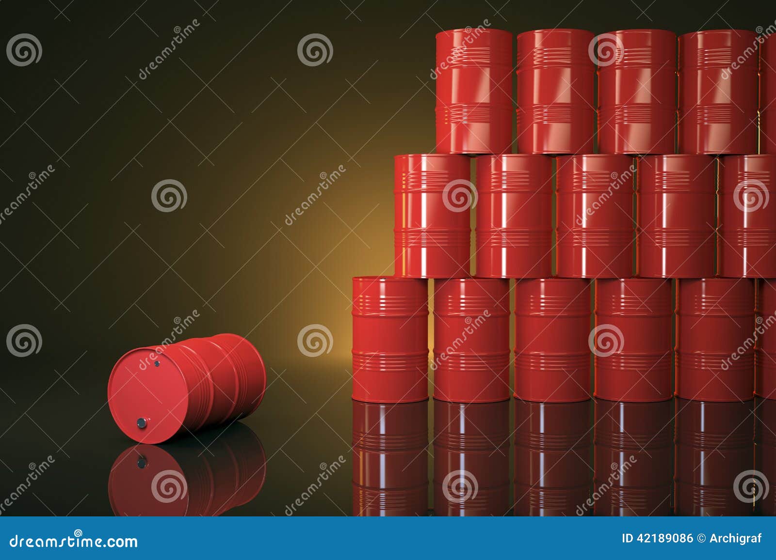 Large group of red barrels stock illustration. Illustration of canister ...