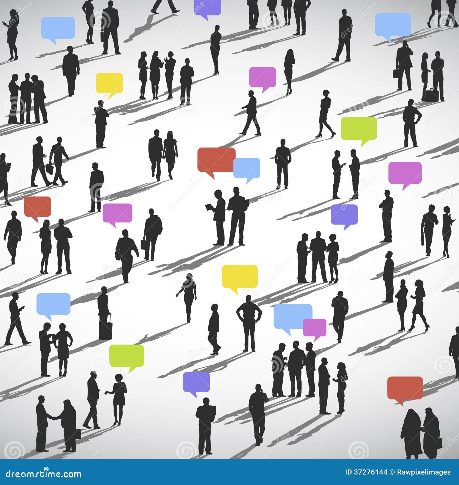 Large Group of Social Networking People Vector Stock Vector ...
