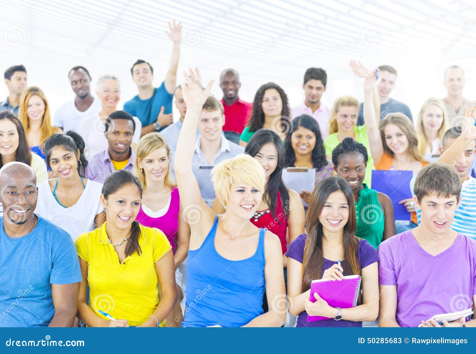 Large Group Student Conference Room Concept Stock Image - Image of ...