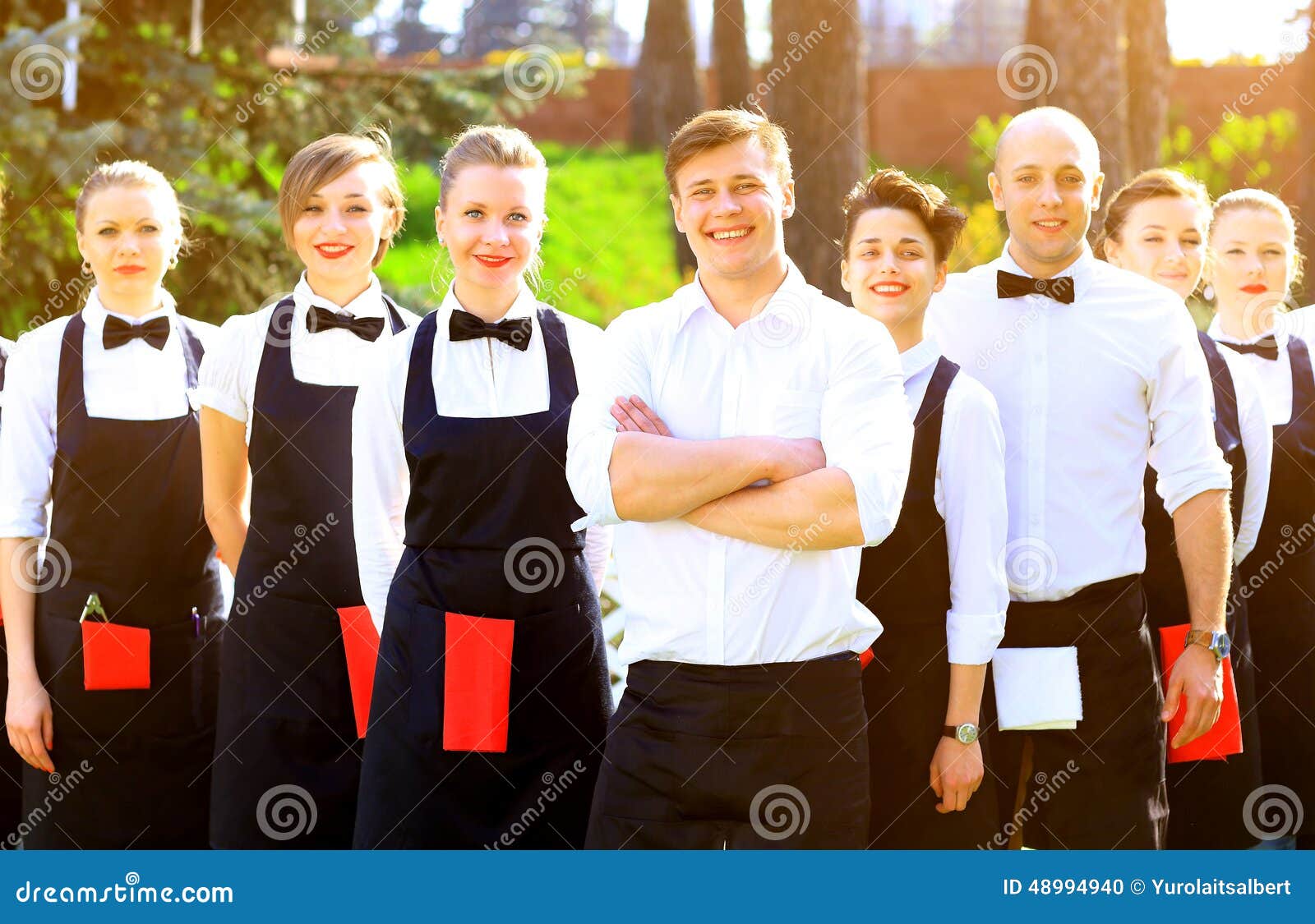 Large group of waiters stock photo. Image of gourmet - 48994940