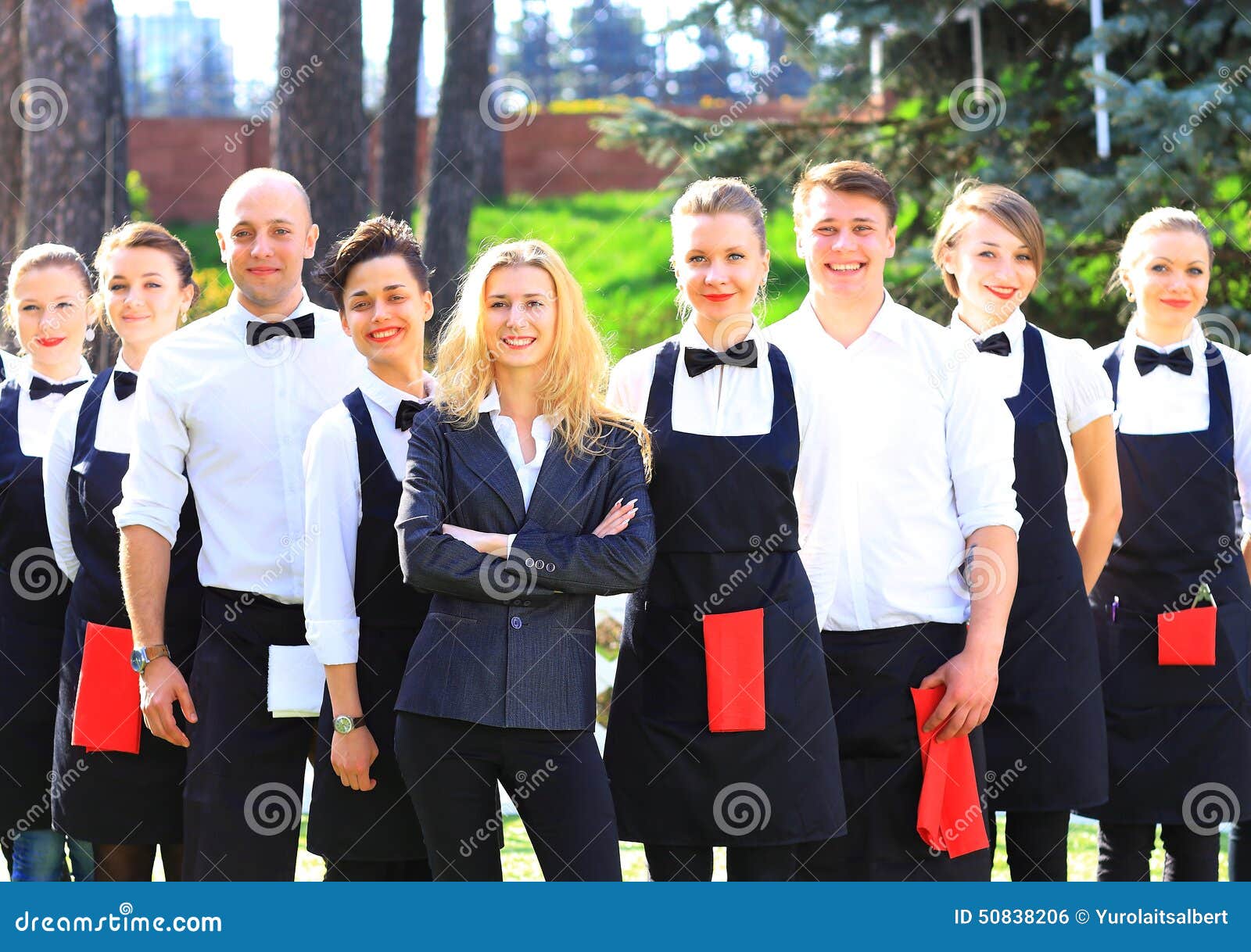 Large group of waiters stock photo. Image of break, group - 50838206