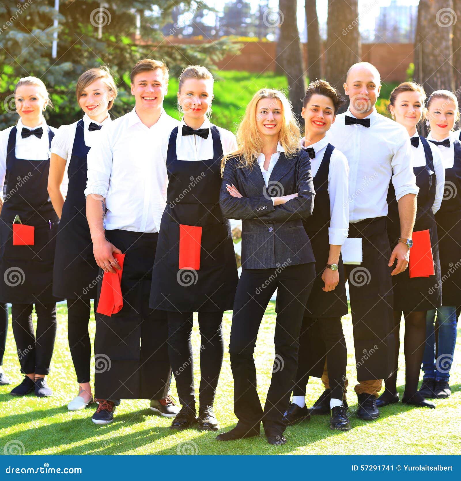 Large group of waiters stock image. Image of buffet, event - 57291741