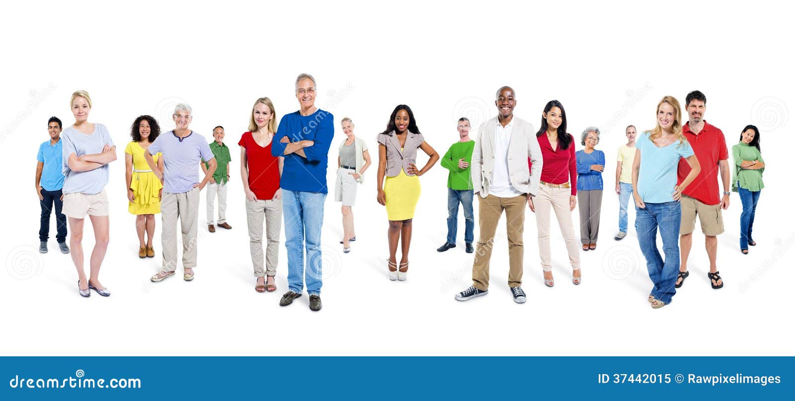 Large Group of World People on White Background Stock Image - Image of ...