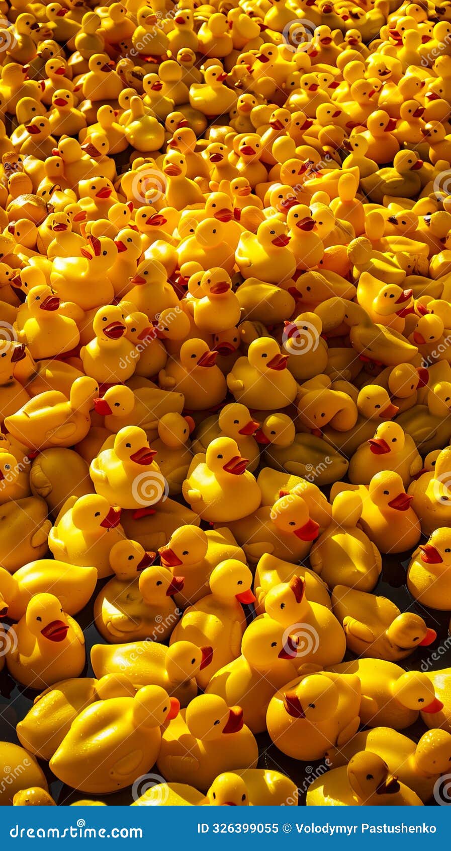 A Large Group of Yellow Rubber Ducks Stock Image - Image of market ...