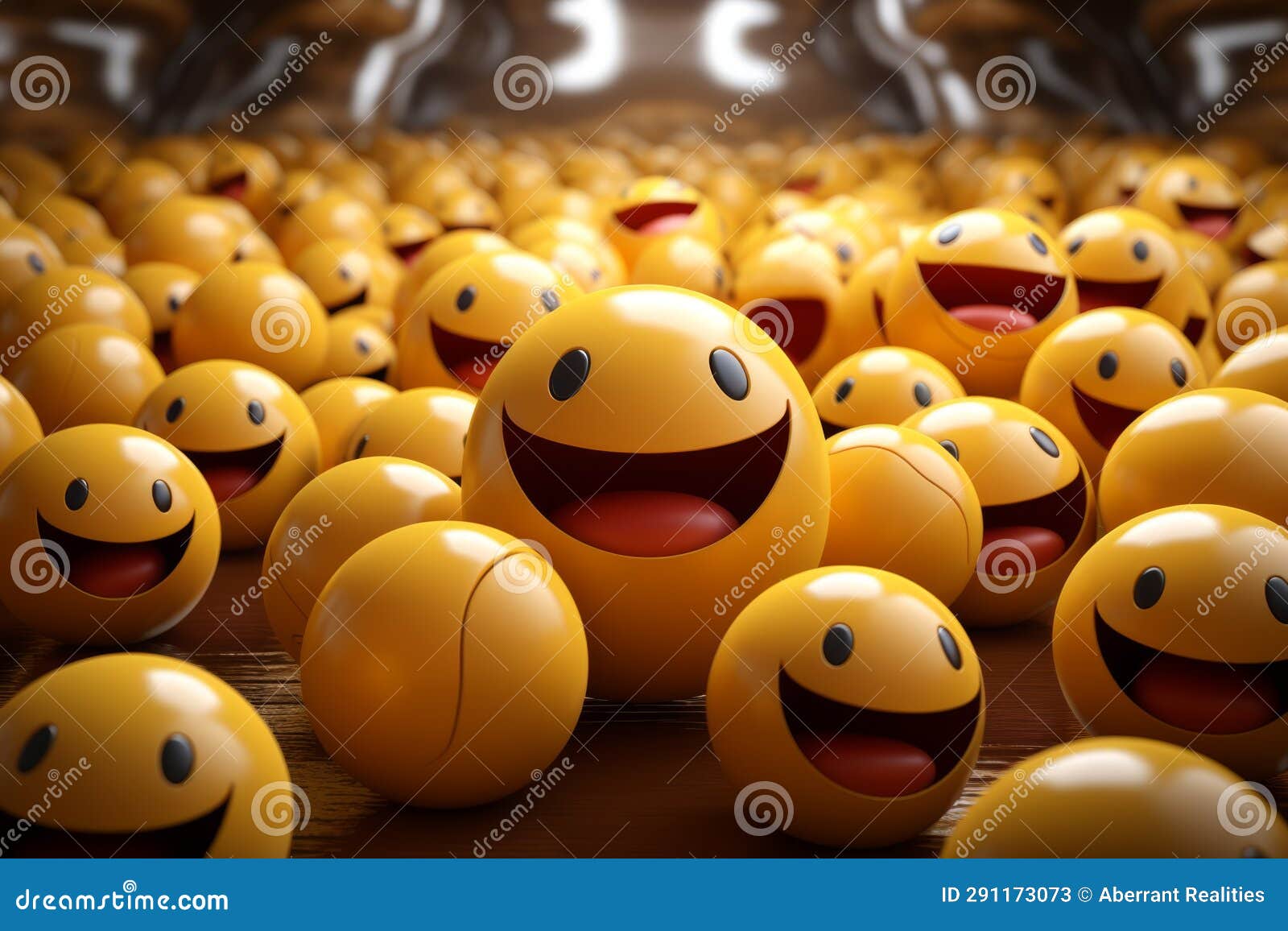 A Large Group of Yellow Smiley Faces Stock Illustration - Illustration ...