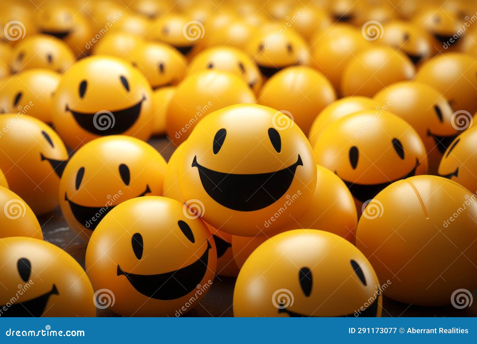 A Large Group of Yellow Smiley Faces Stock Illustration - Illustration ...
