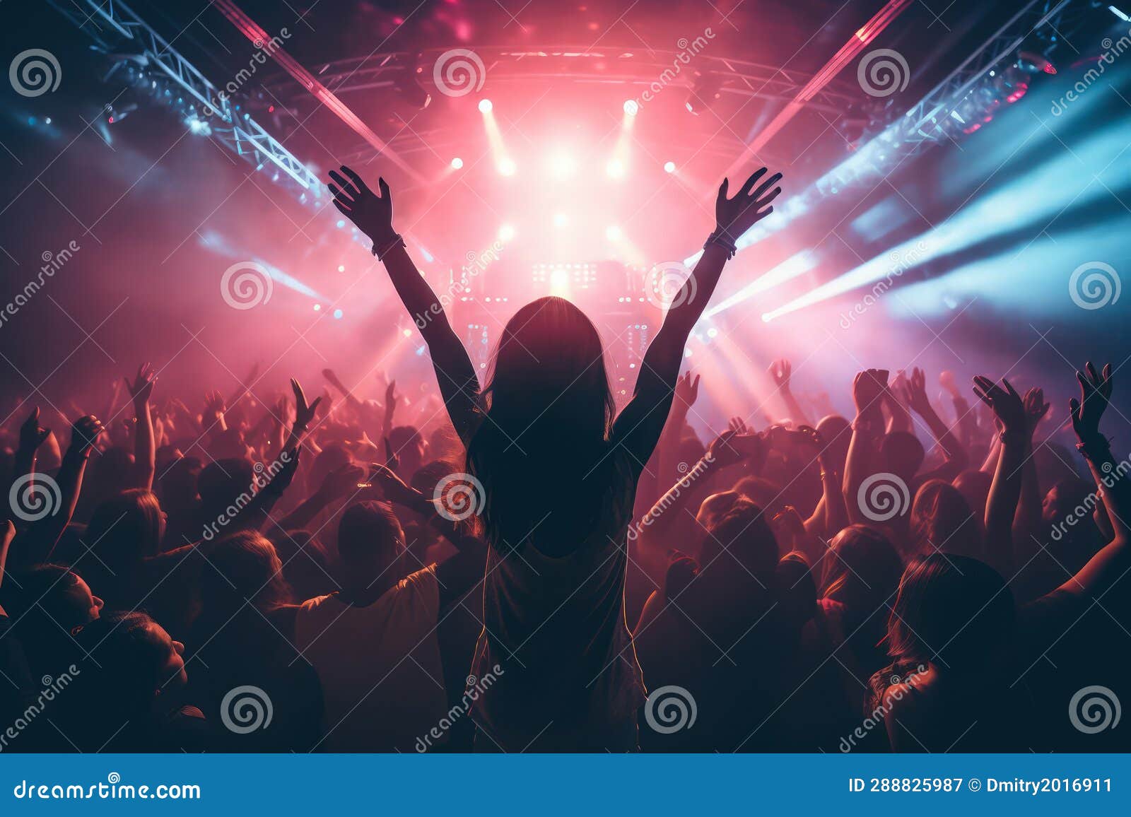 Large Group of Young People are Dancing in a Nightclub. Stock Image ...