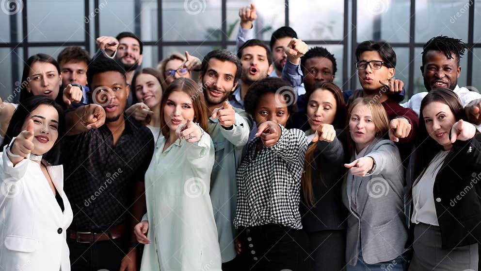 Large Group of Young People Pointing at You. Stock Image - Image of ... Large Group of Young People Pointing at You. Stock Image - Image of ...