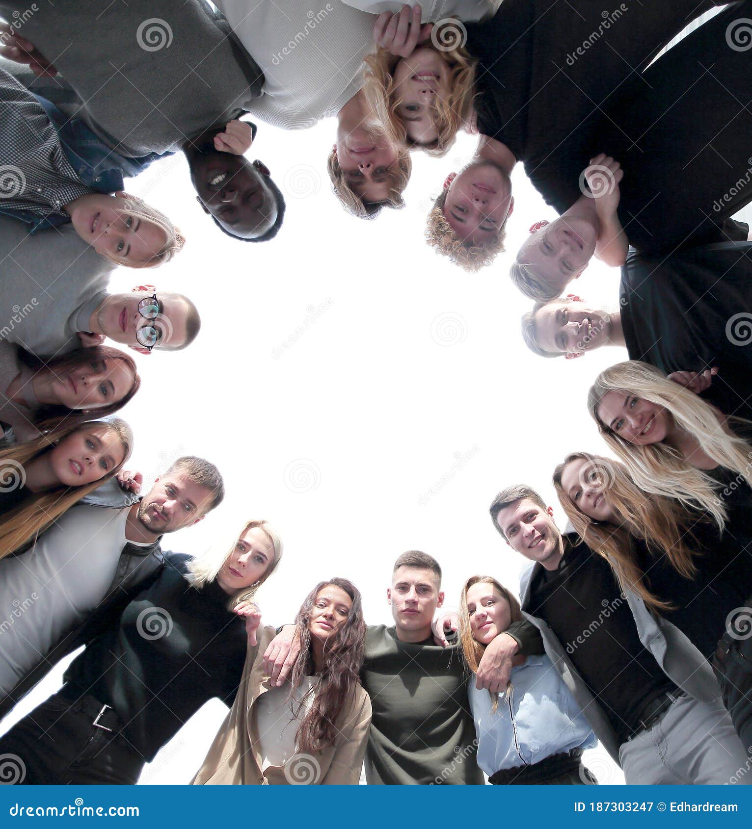 Large Group of Young People Standing in a Circle Stock Image - Image of ...