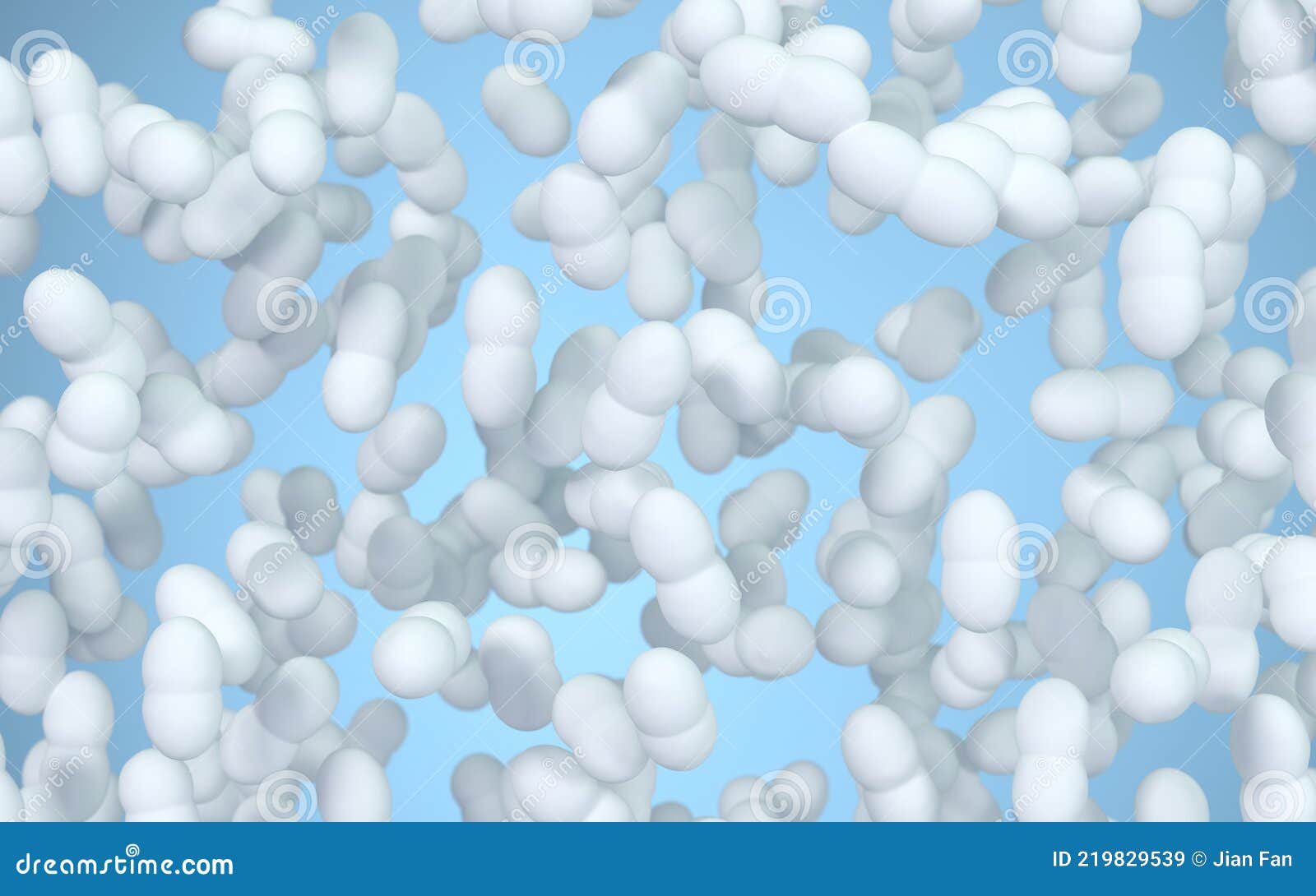 Large Groups of Germs with White Background, 3d Rendering Stock ...