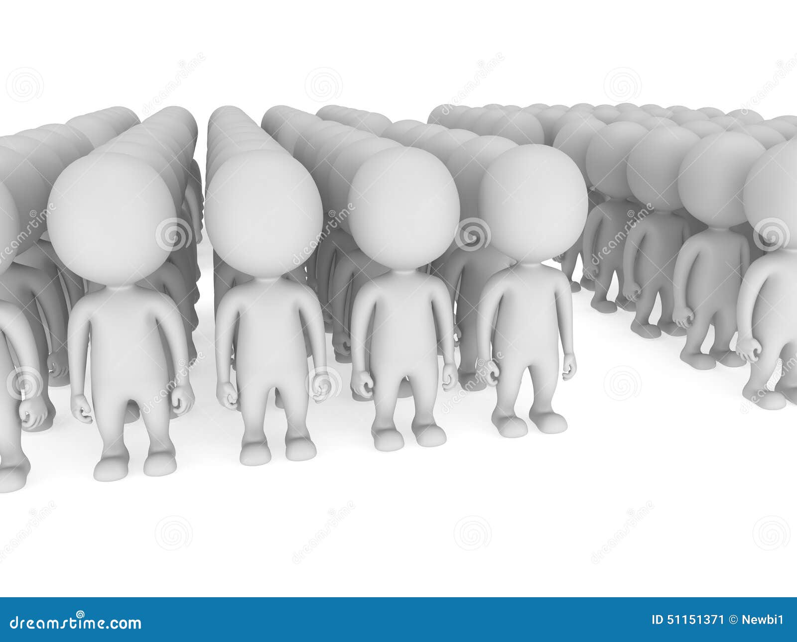 A Large Groups of People Stand on White Stock Illustration ...