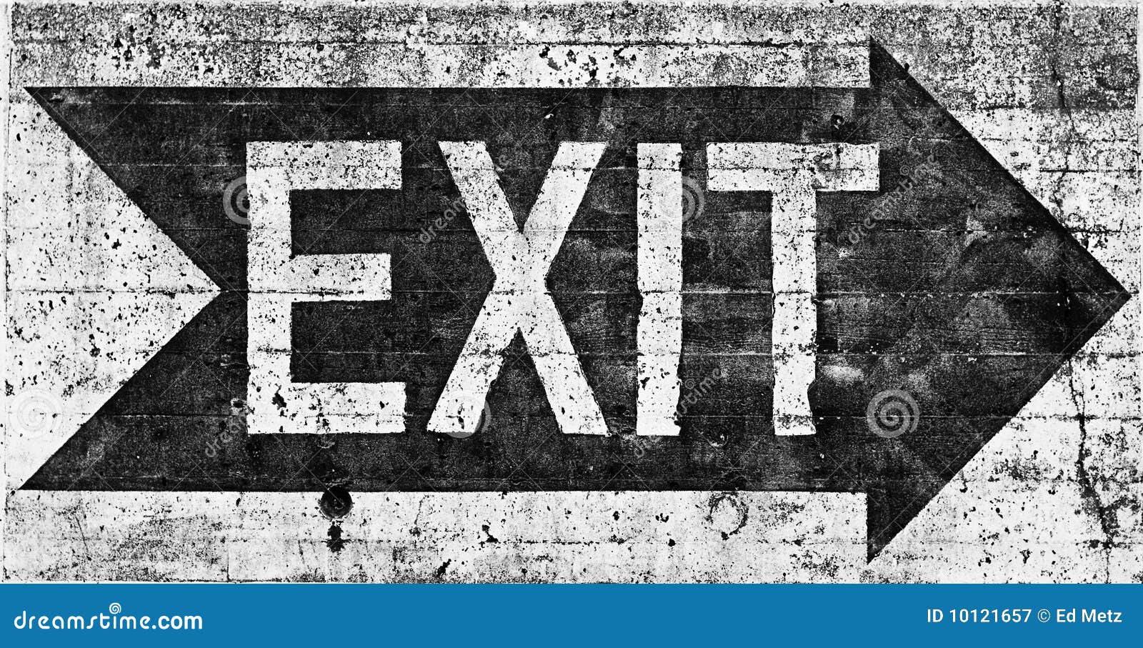 Large Grunge EXIT Sign Black & White Stock Image - Image of sign, leave ...