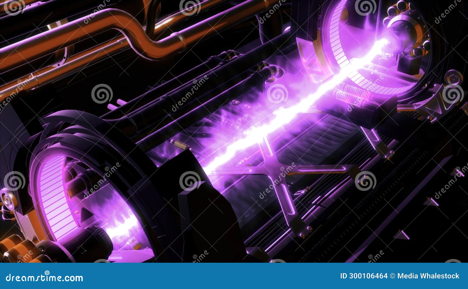 A Large Gust of Current. Motion.a Purple Device in Animation on Which a ...