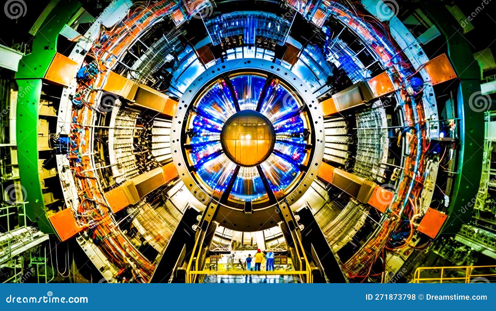 The Large Hadron Collider at Cern. Generative AI Stock Illustration ...