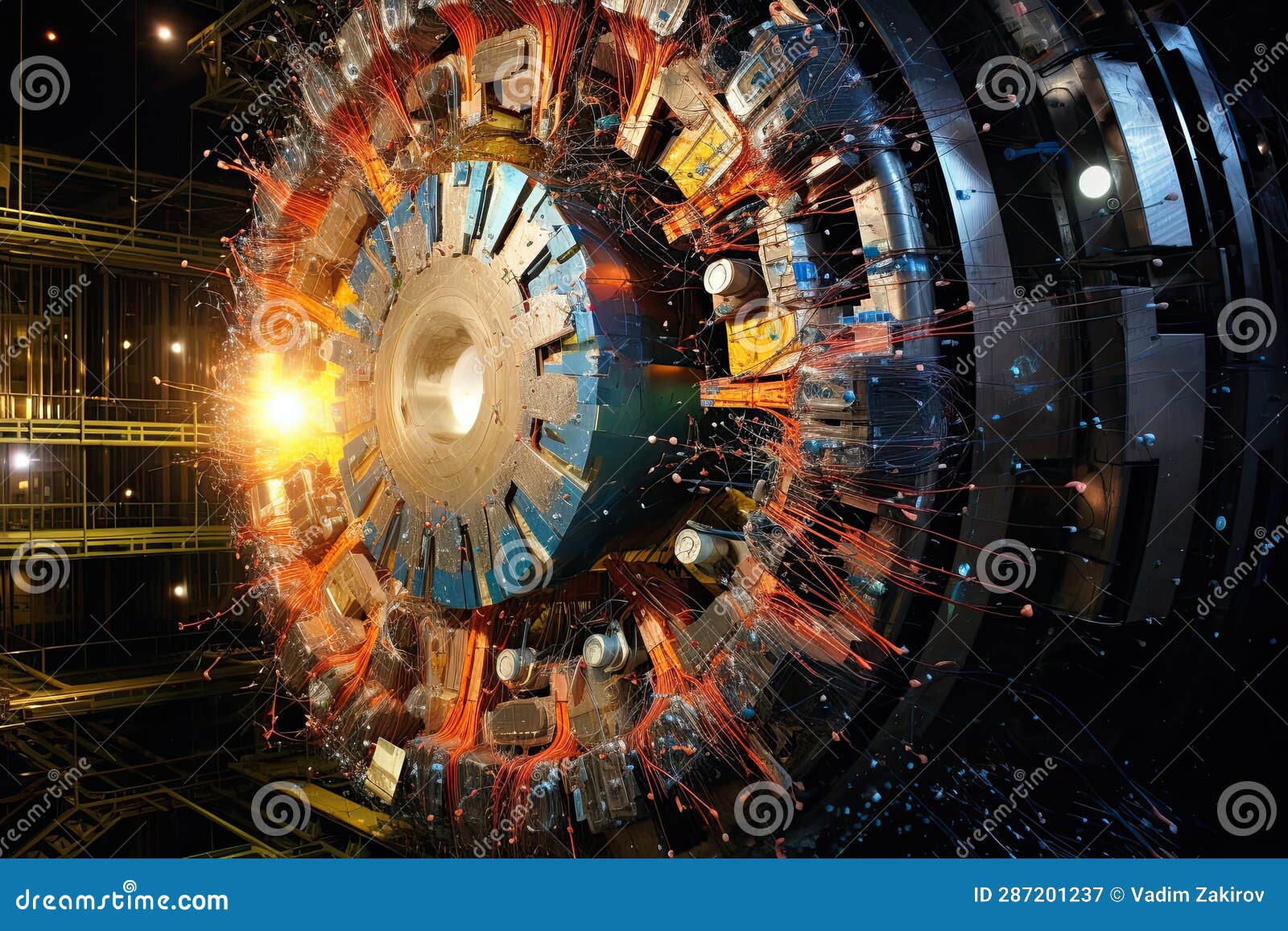 Large Hadron Collider Machine, View in the Mine Stock Image - Image of ...