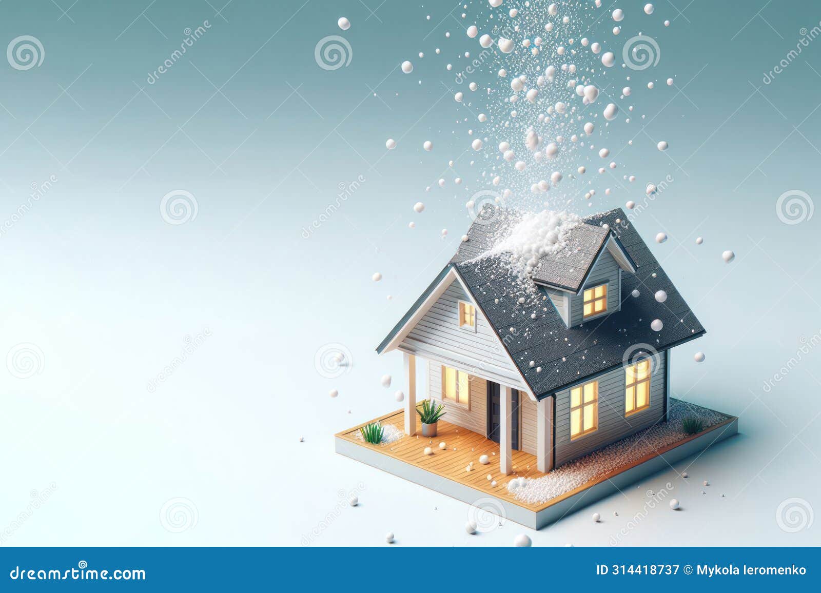 Hail Falling On The Pavement, AI Generated Royalty-Free Stock Photo ...