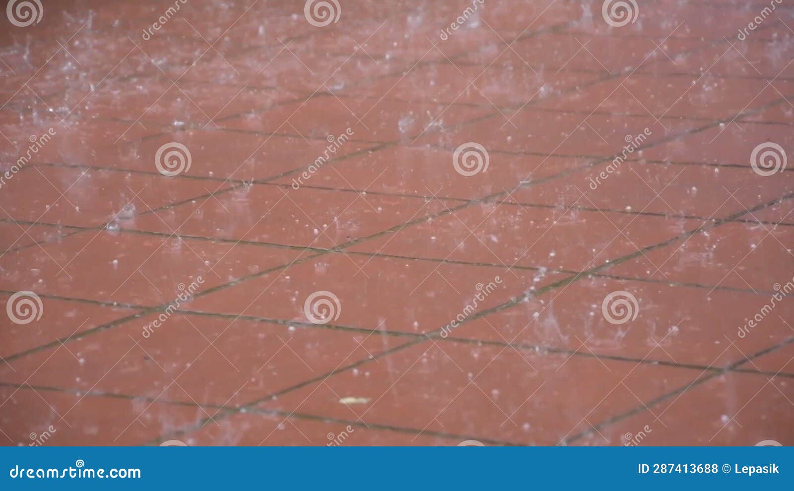 Large Hail Falling on the Road, Heavy Rain, Summer Thunderstorm with ...