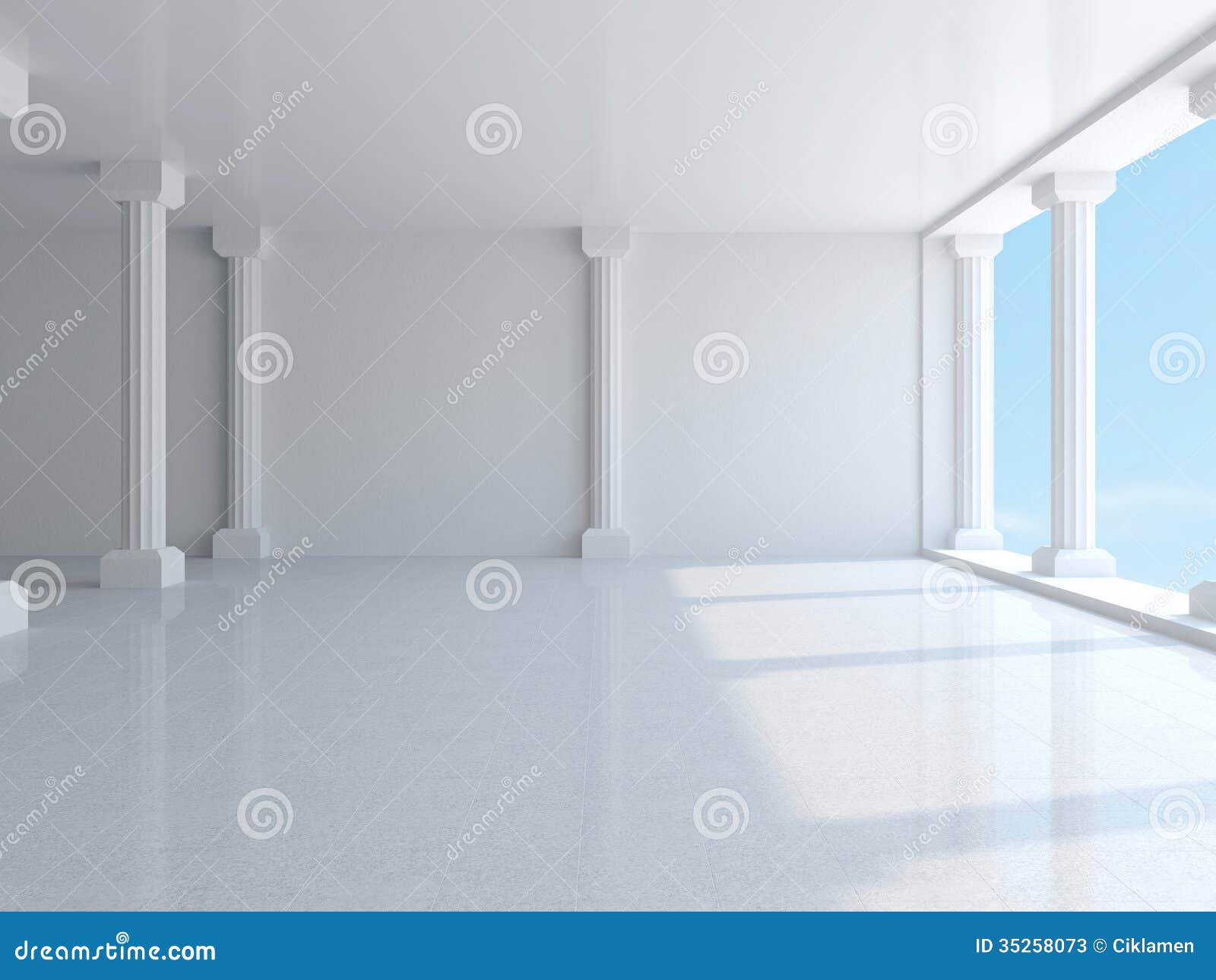 A large hall stock illustration. Illustration of detail - 35258073