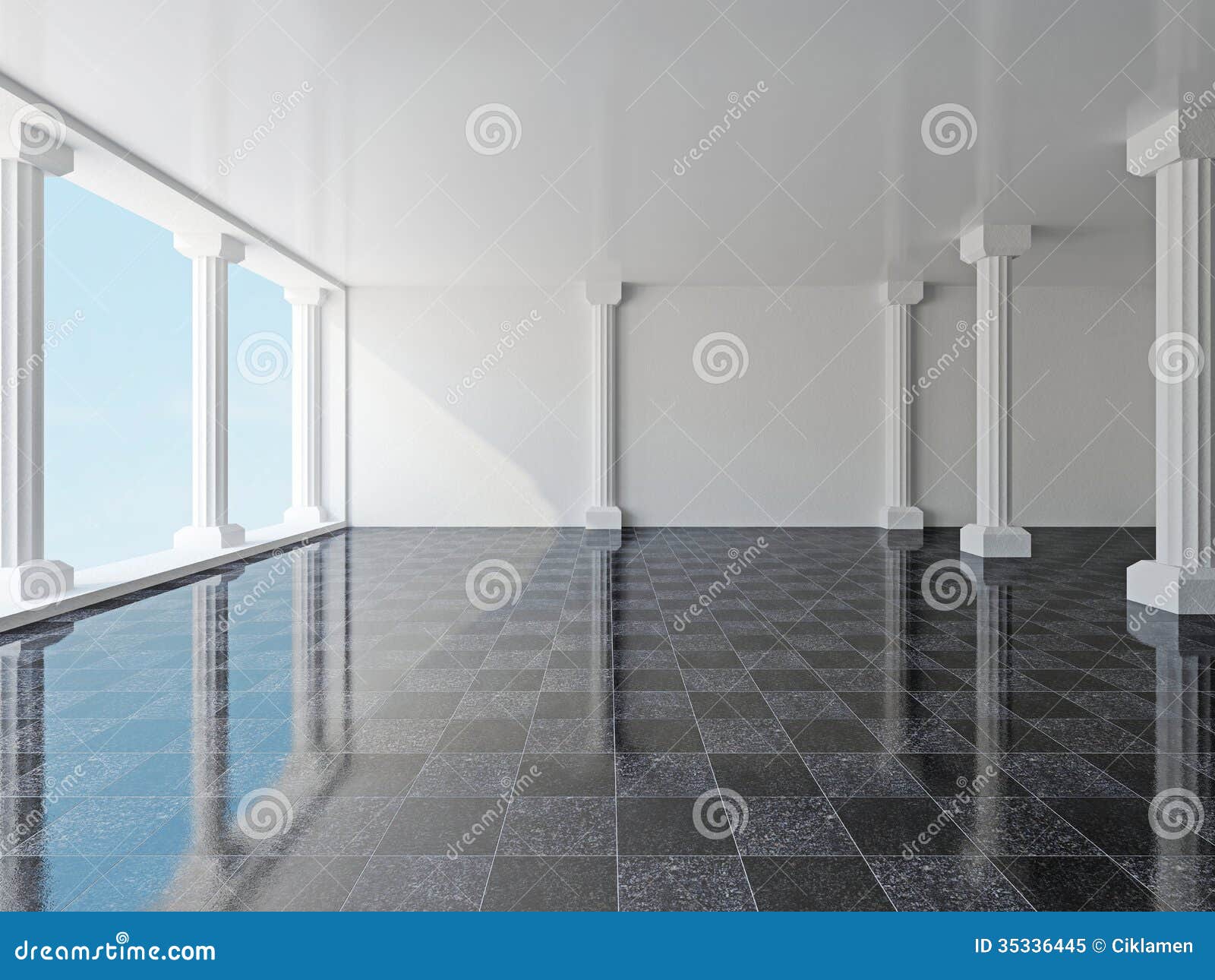 Large Hall Interior Design, Big Room . Japanese Style Interior Mock Up ...