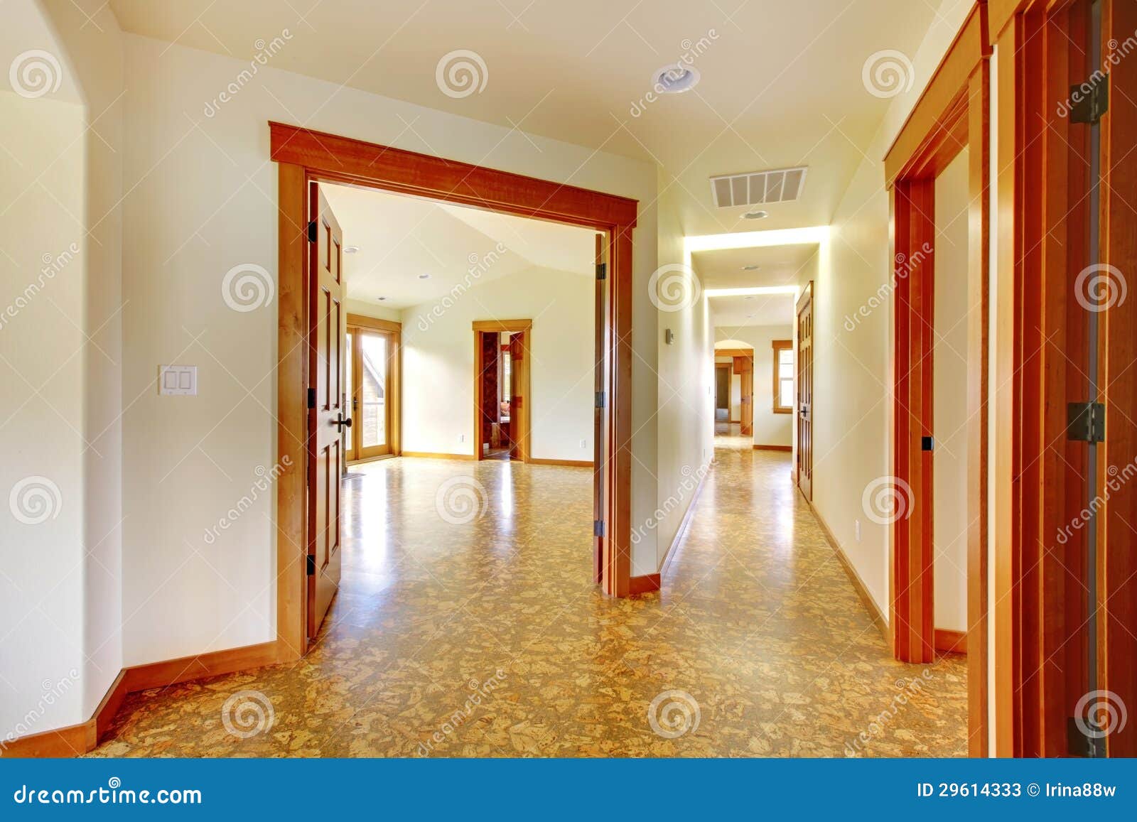 Large Hallway in Empty House. New Luxury Home Interior. Stock Image ...