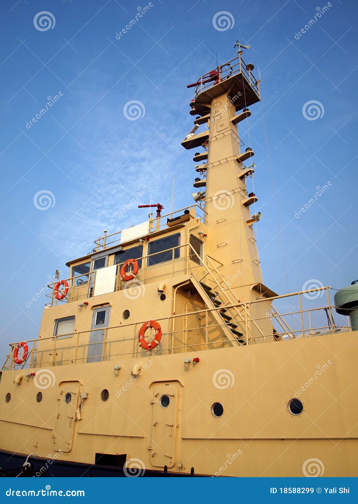 Large Harbor Patrol Boat stock image. Image of bridge - 18588299
