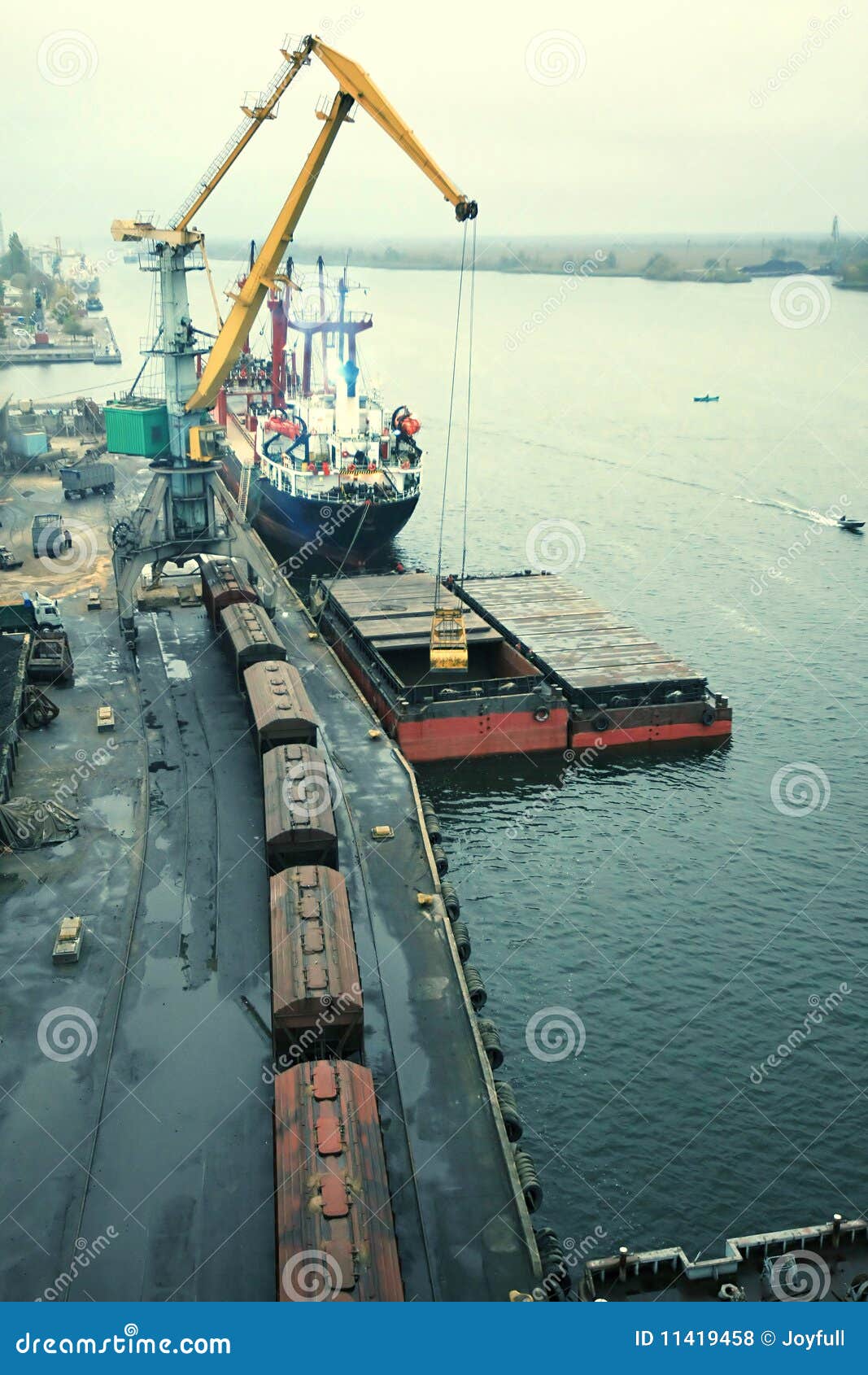 Large harbor terminal stock photo. Image of shipping - 11419458