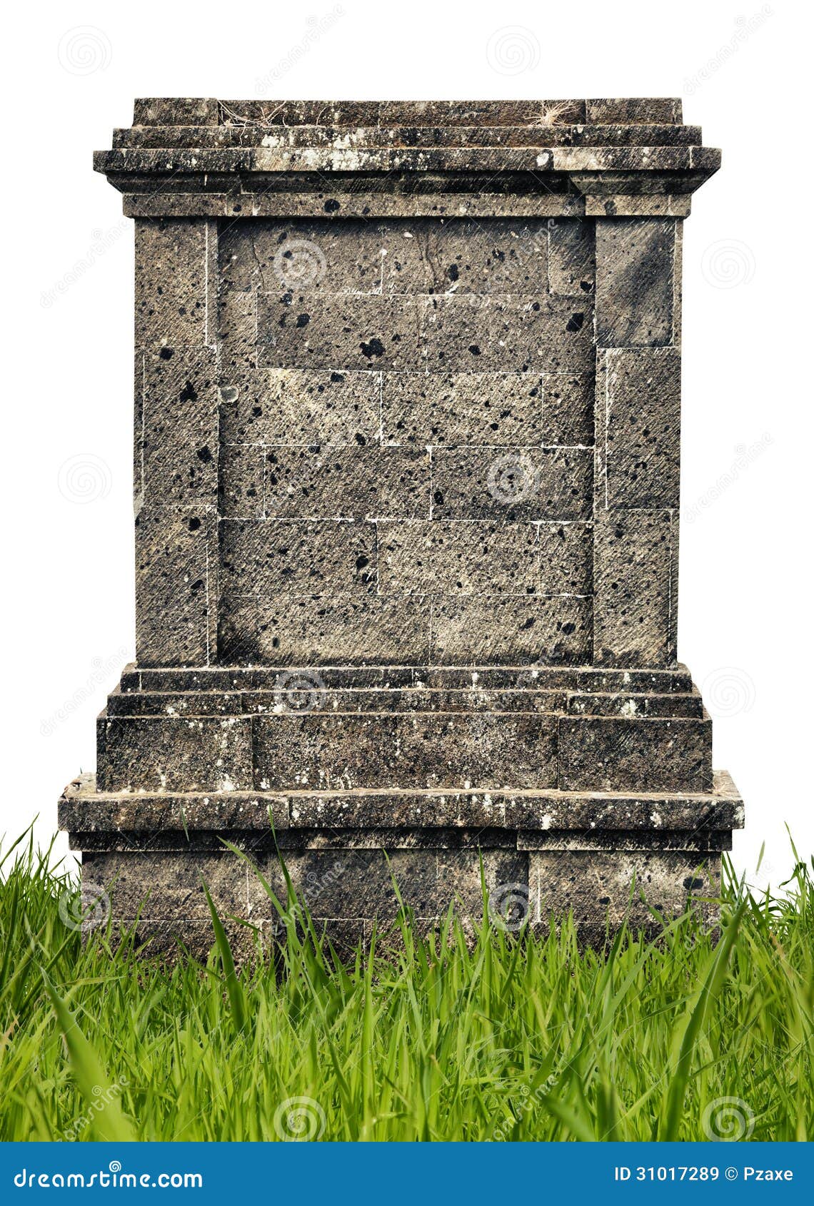 Large Headstone Monument on White Background Stock Image - Image of ...