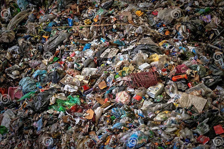 Large heap of garbage stock photo. Image of household - 33992836